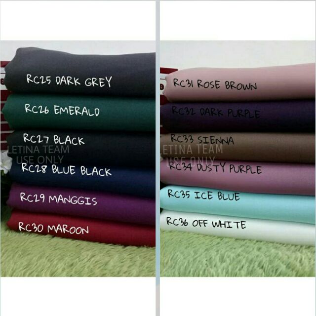 [OPEN METER] 60" KAIN COMO CREPE COMOCREPE KAIN PASANG KAIN METER ...