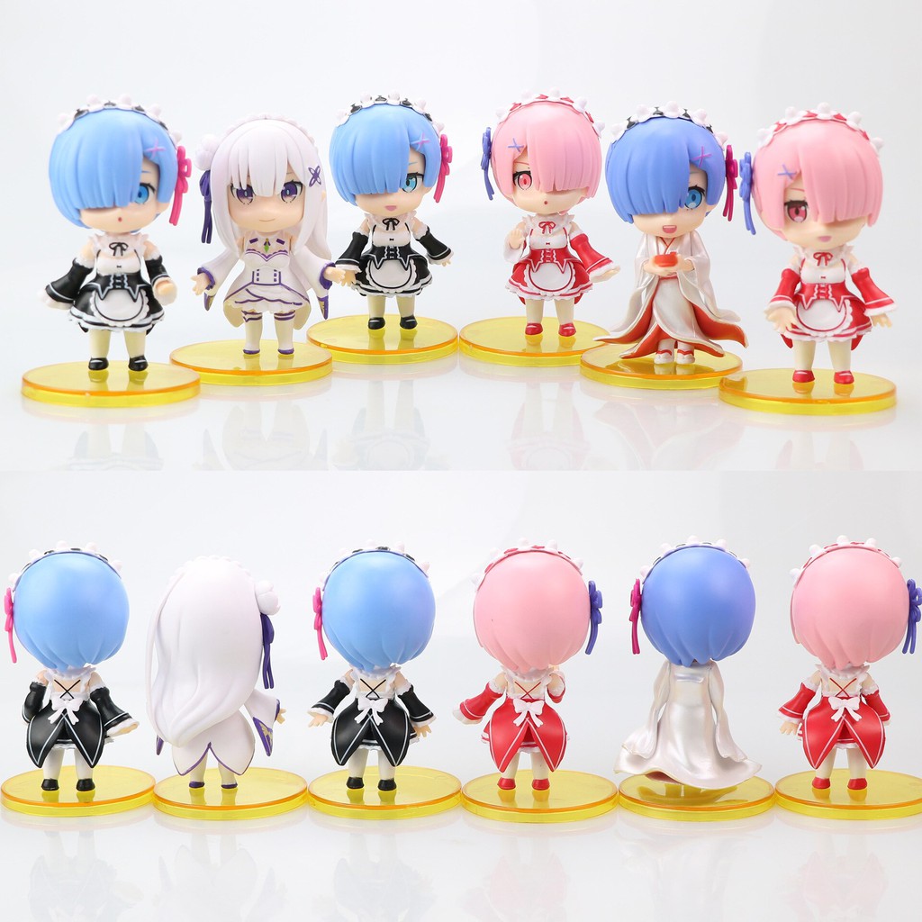 Action Figure Anime Chibi RE Zero RAM Emilia | Shopee Malaysia