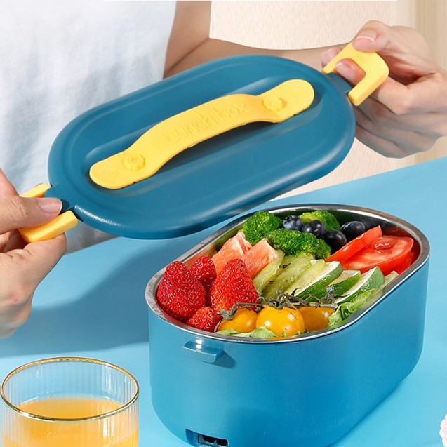 Electric heated lunch box 304 stainless steel 800ml food reheat lunch ...