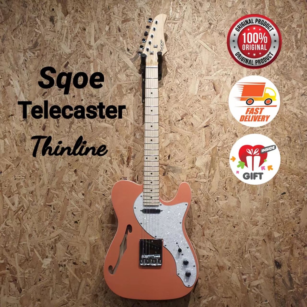 Sqoe Telecaster Thinline Electric Guitar # Wings Piano Bass Keyboard ...