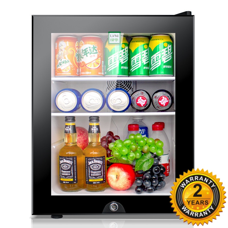 40L Mini Small Fridge Small Freezer Transparent Glass Door Refrigerator ...