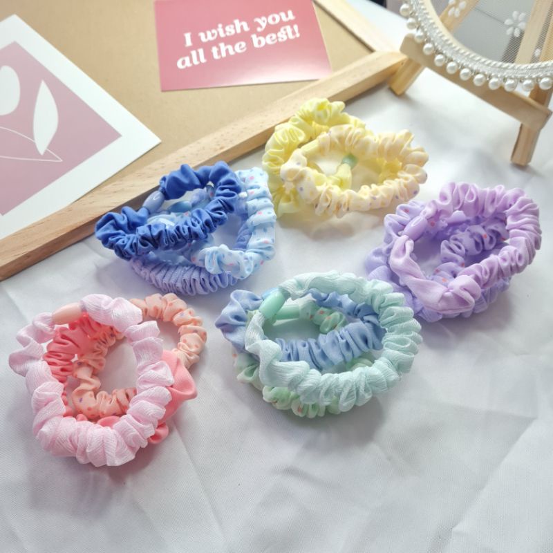 Getah Rambut Warna Macaron (1 set 3 pcs) | Shopee Malaysia
