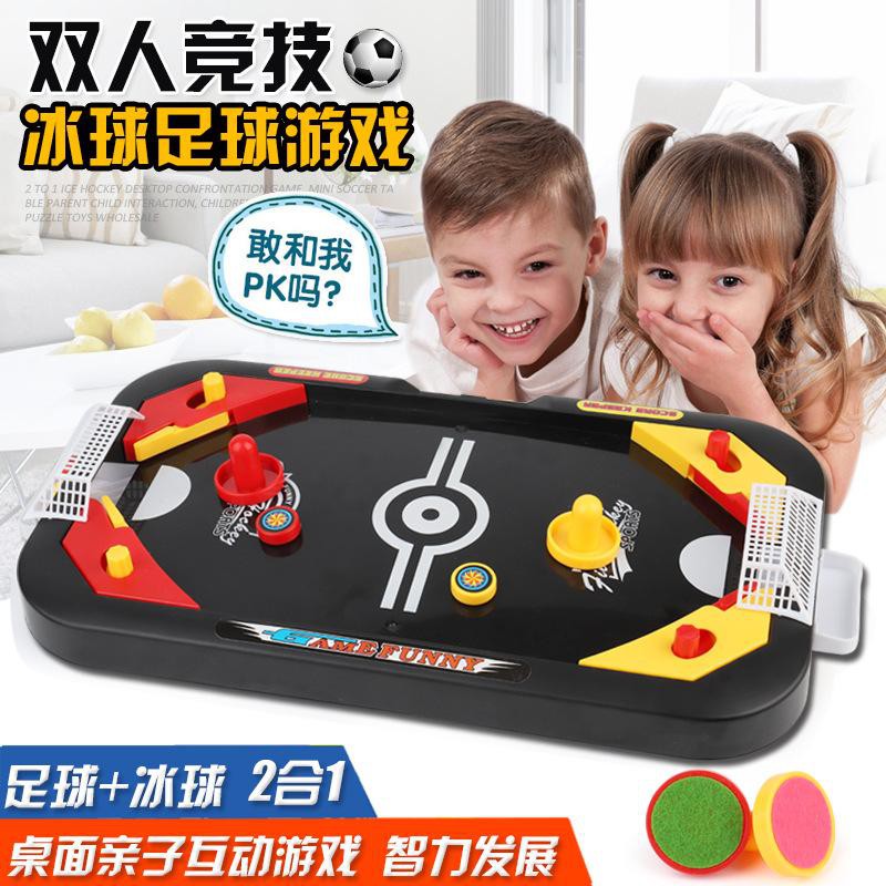 2 In 1 Mini Hockey Soccer Game Arcade Style Ice Hockey Table Play Game ...