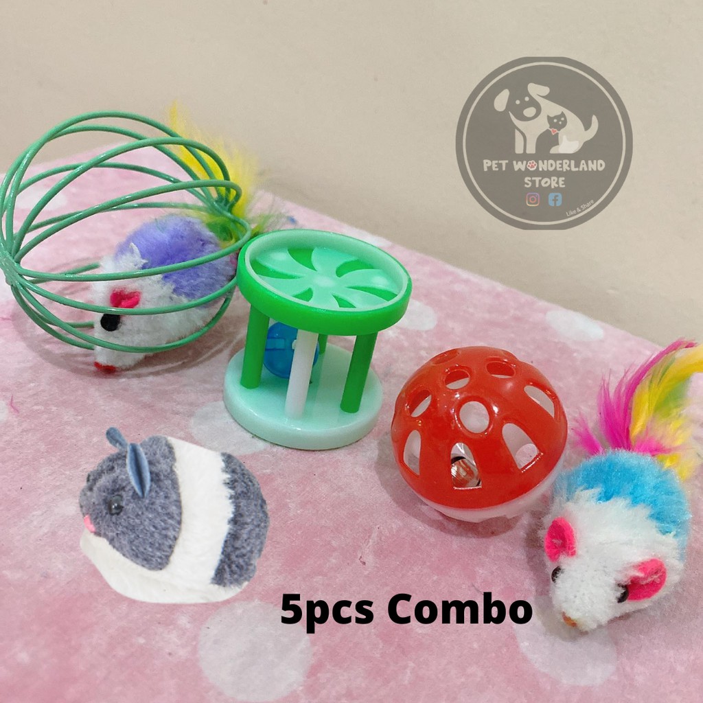 💥READY STOCK💥Pet Toy Cat Ball Stuffed Caged Cage Mouse Kitten Play ...