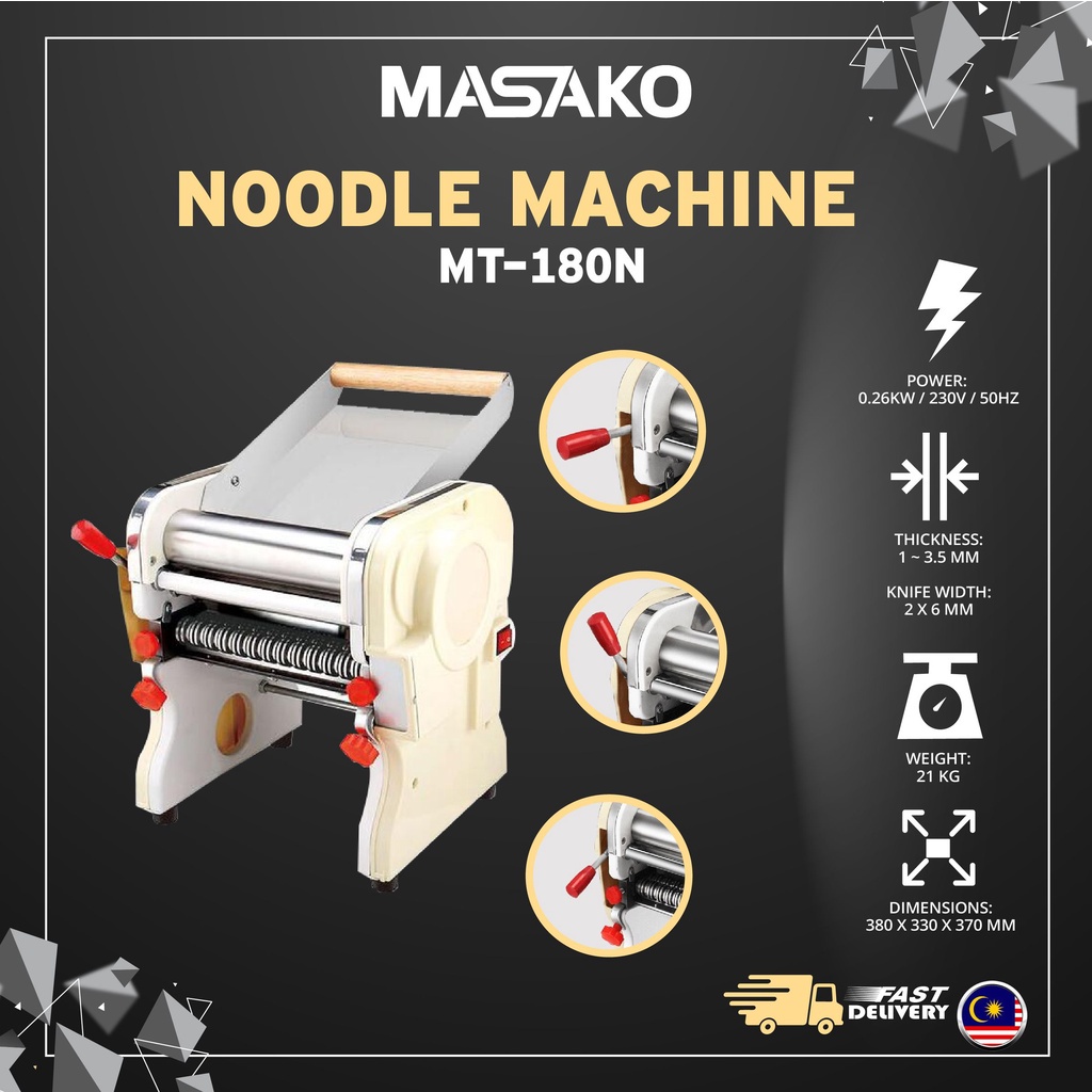 MASAKO 2 in 1 Noodle & Dough Sheeter Machine (MT-180N) | Shopee Malaysia