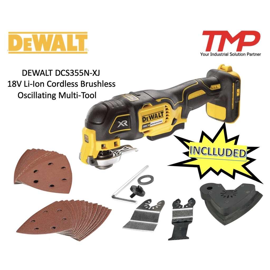 DEWALT DCS355N-XJ - 18V Li-Ion Cordless Brushless Oscillating Multi ...