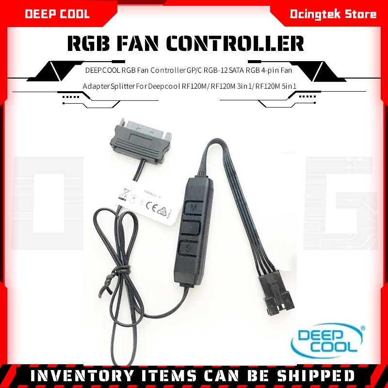 DEEPCOOL RGB fan controller GP/C RGB-12 SATA RGB 4-pin/ARGB 3-pin fan ...