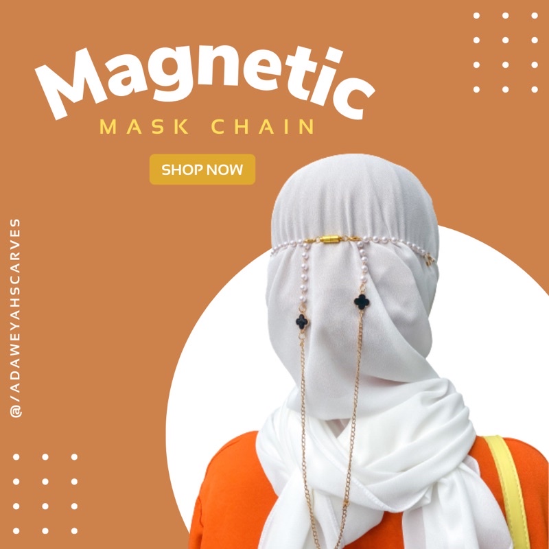 Hijab Magnetic Mask Chain Extender - Mask Extender 2 in 1 (Readystock ...