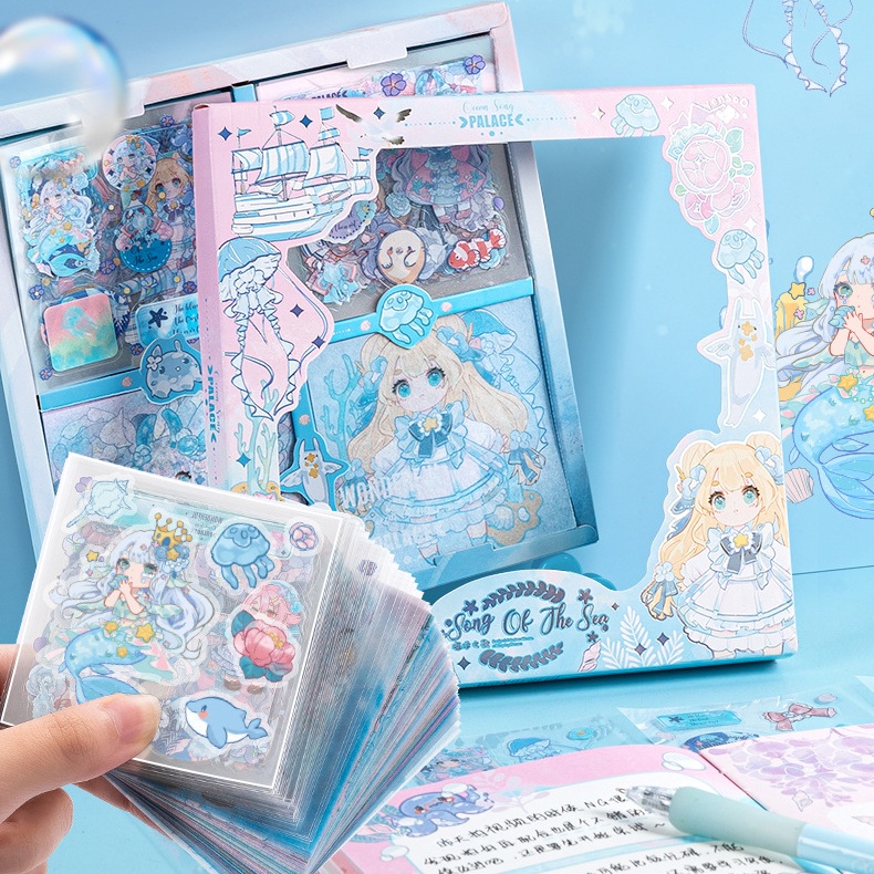 100 Sheets/Set ins Japanese Style PET Goo Card Stickers Waterproof ...