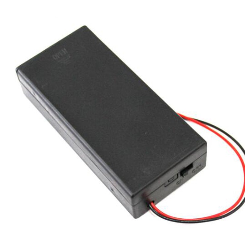 3.7V 2x 18650 Battery Holder Connector Storage Case Box with ON/OFF ...