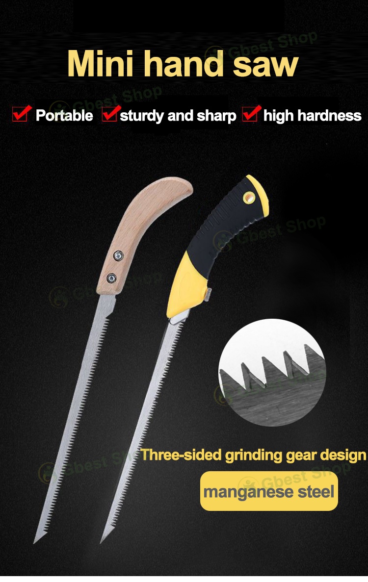 Manganese Steel Mini Hand Saw Small Carpentr Hack Magic Blade Wood Saw ...