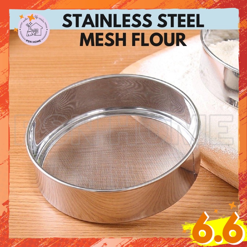 Stainless Steel Siever Mesh Flour Sieve Kitchen Craft / Penapis Tepung ...