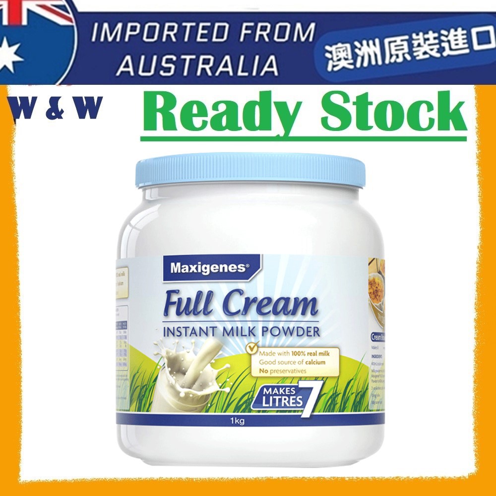 [AUS Import EXP 04/2027] Maxigenes Full Cream Instant Milk Powder ( 1kg ...