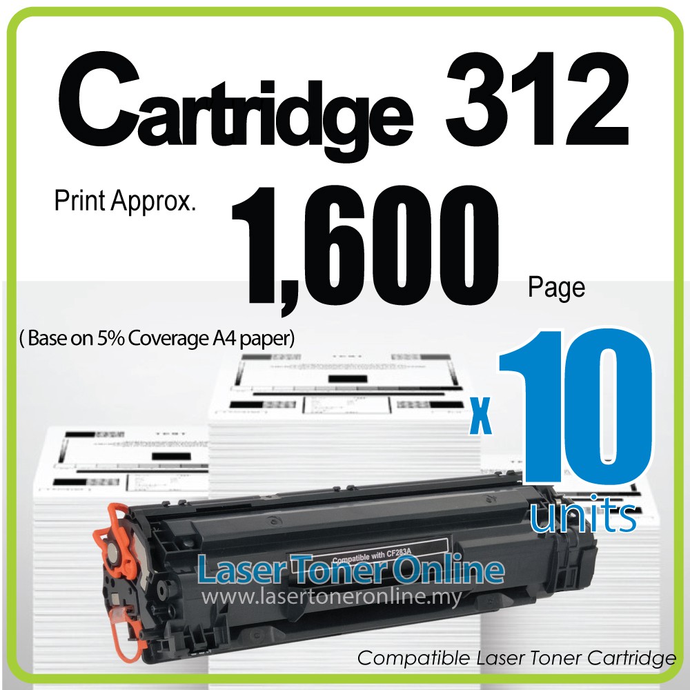 10 x Compatible Canon Cartridge 312 CRG312 LBP 3010 3018 3050 3100 3150 ...