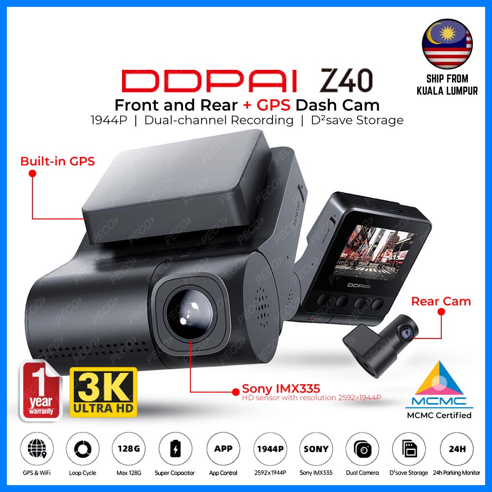 DDPAI Z40 Dash Cam 1944P HD DVR GPS Car Wifi Dvr Dash Camera Dual Sight ...