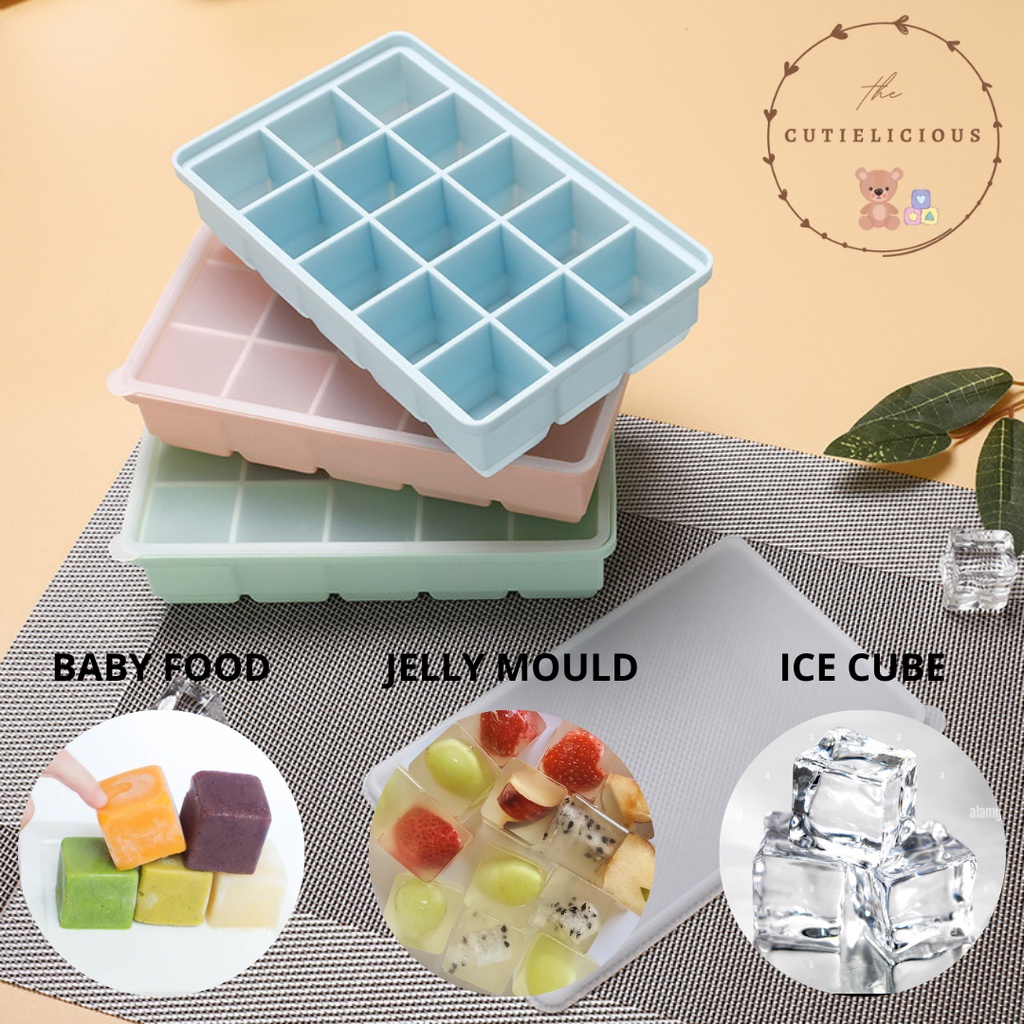 Silicone Baby Food Storage Container Puree Ice Cube Tray Bekas Makanan ...