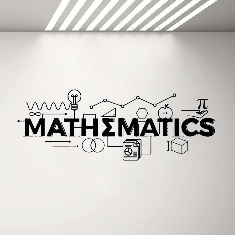 Mathematics Design Wall Decal Math Classroom Decor School Vinyl Sticker ...