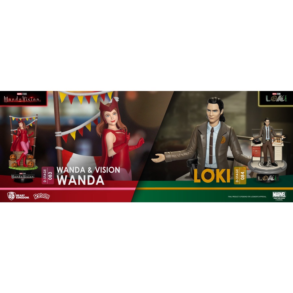 Beast Kingdom DS-083 Marvel WandaVision Wanda / DS-084 Marvel Loki ...