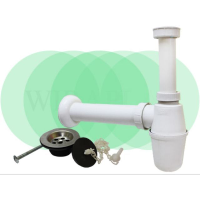 (Sizes) Set Sink PVC Bottle Trap Water Outlet; Paip Air Keluar Sinki ...