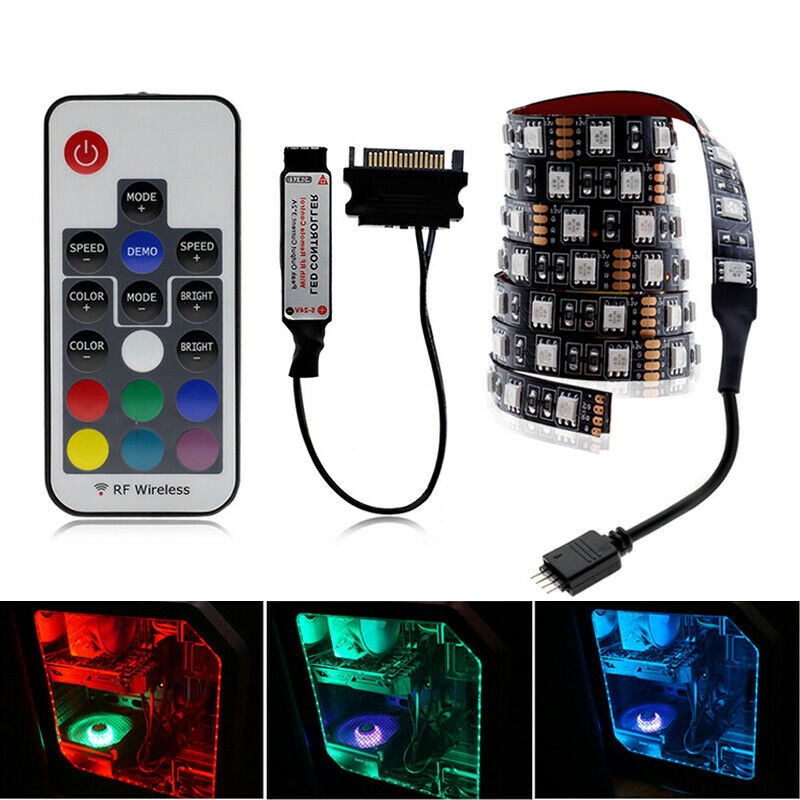 Computer Sata LED Strip Light 5050 RGB Computer Case Strip Light Full ...