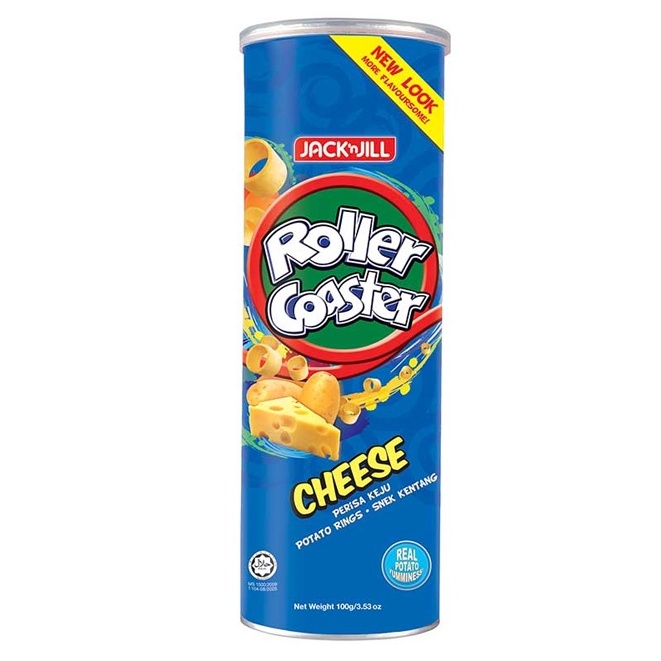 JACK 'N JILL Roller Coaster Cheese / BBQ Canister Snack (100g) | Shopee ...