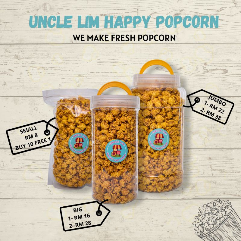 [100% Fresh Made] Uncle Lim Caramel Popcorn [Fresh Crunchy] Uncle Lim ...