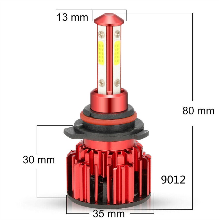 2Pcs 100W 25000LM Car Lights 9006 HB4 Led Headlight H11 H7 H8 Led ...