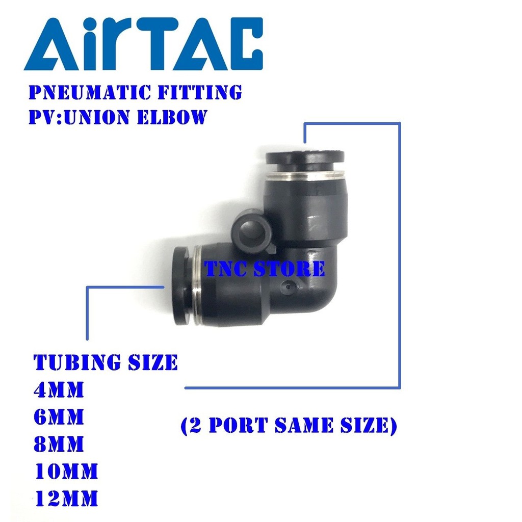 AirTac Pnematic Fitting PV Union Elbow PV4D PV6D PV8D PV10D PV12D 4V210-08 SMC Fitting CKD Valve ...
