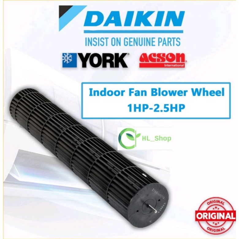 Daikin Aircond Indoor Blower Wheel Fan Cross Flow 1HP - 2.5HP | Shopee ...
