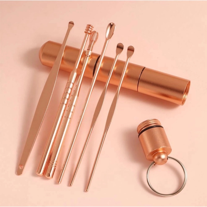 6Pcs Set Stainless Steel Ear Pick Kit Ear Wax Removal Spiral Ear Pick ...