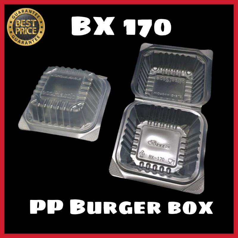 PP Burger Box BX-170 BENXON / Disposable Plastic Food Box / Hamburger ...