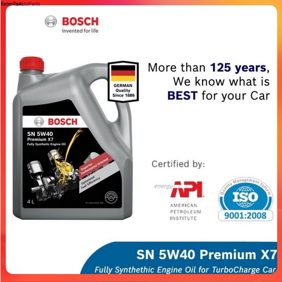 Bosch Premium X7 5W40 Fully Synthetic Engine Oil 4L | Shopee Malaysia
