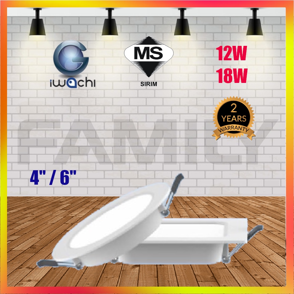 18W / 12W LED DOWNLIGHT IWACHI 6” / 4" DAYLIGHT COOL WHITE WARM WHITE ...