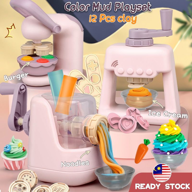 Play Doh Clay Toys Playdough Set For Kids Pretend Playset Ice Cream ...