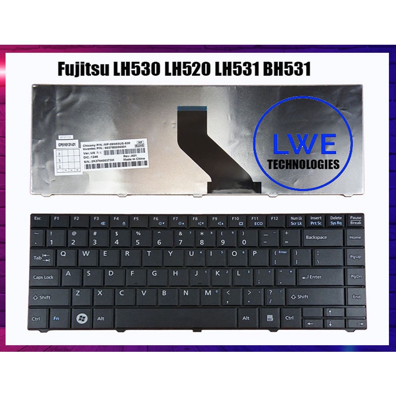 Fujitsu LH530 LH520 LH531 BH531 LH701 LH530V LAPTOP KEYBOARD | Shopee ...