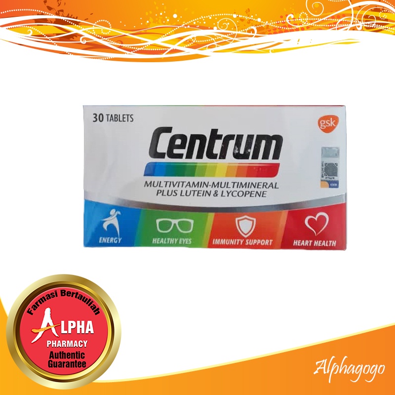 Centrum Silver / Centrum White Multivitamin-Multimineral Plus Lutein ...
