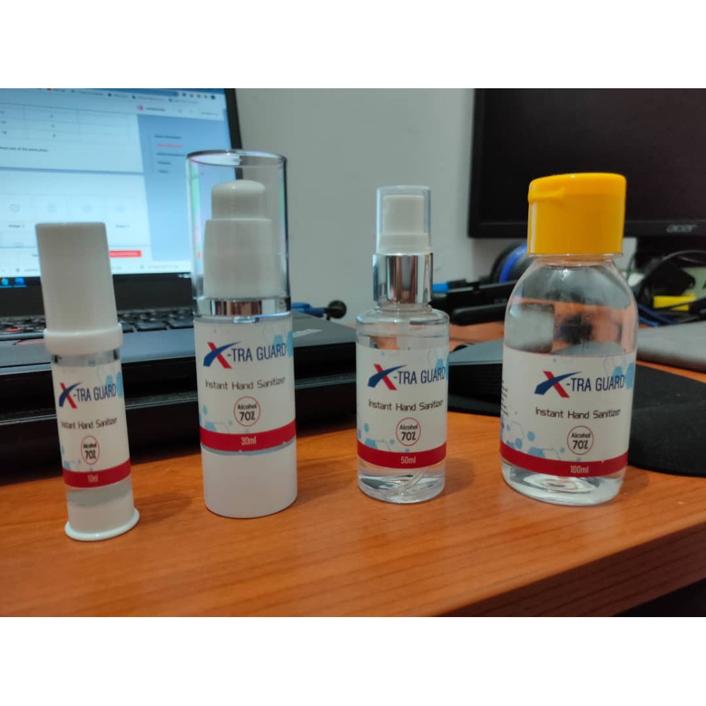 X-Tra Guard HAND SANITIZER 70% Alcohol - Spray types bottle | Shopee ...