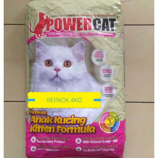 Power cat kitten original 7kg / 3.5kg / 4kg REPACK cat food makanan ...