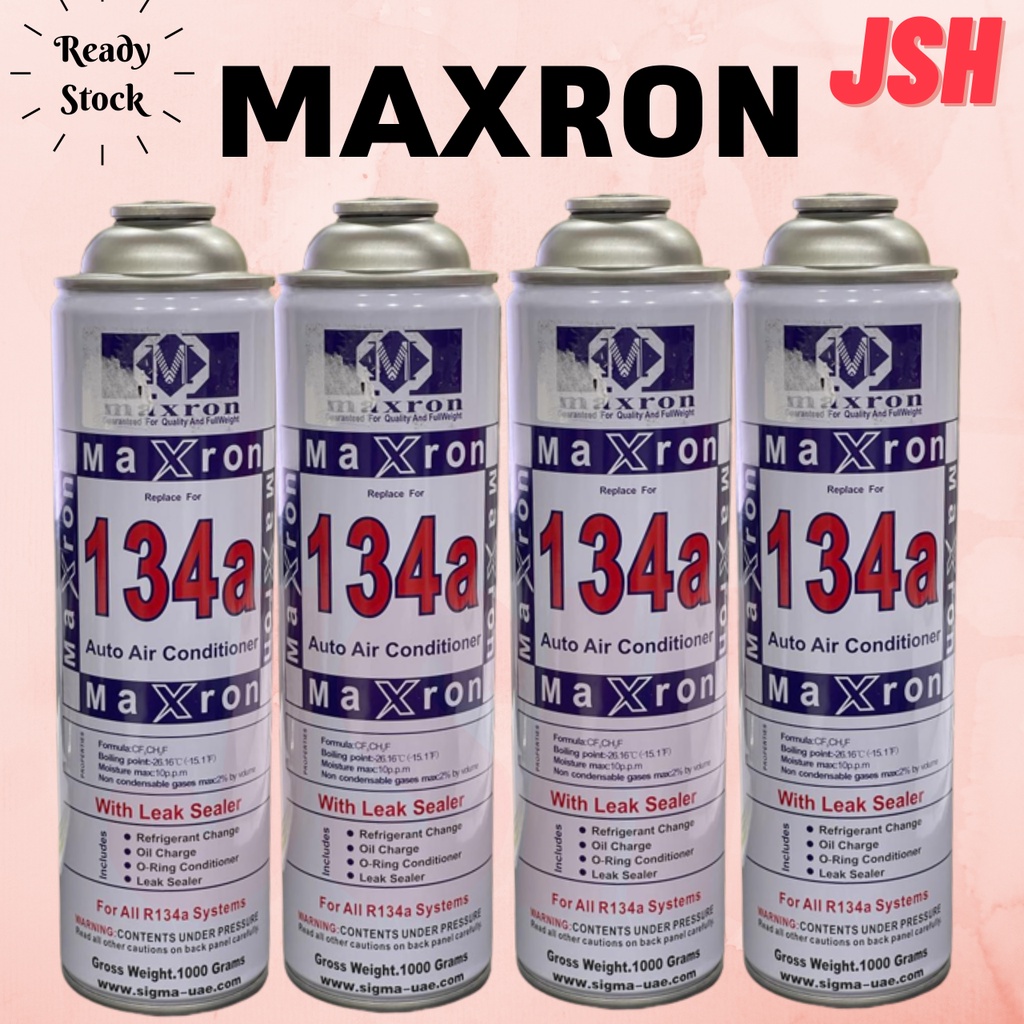 Maxron R-134A Refrigerant 1000g And Cap Tap Valve 2 In 1 💥Ready Stock💥 ...