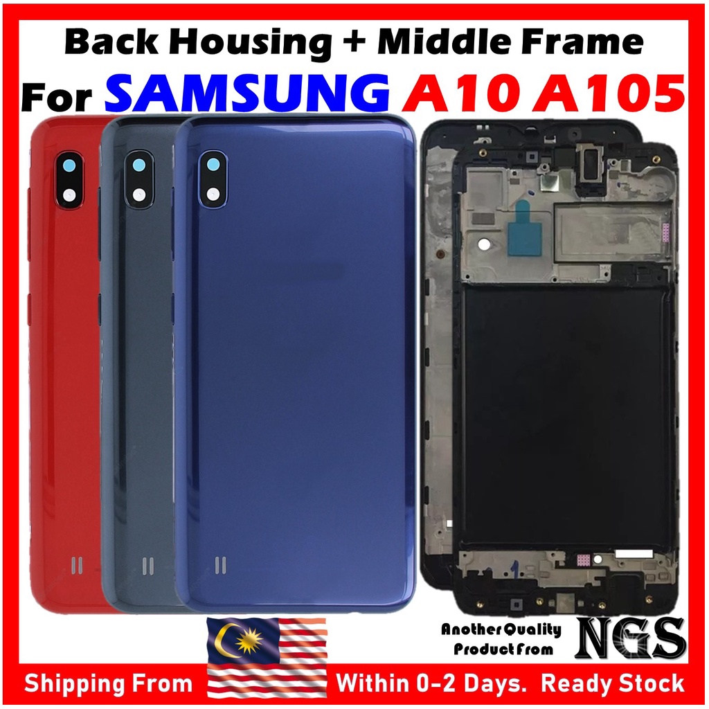 (+Middle Frame) Full Set Back Housing Back Cover For SAMSUNG Galaxy A10 ...