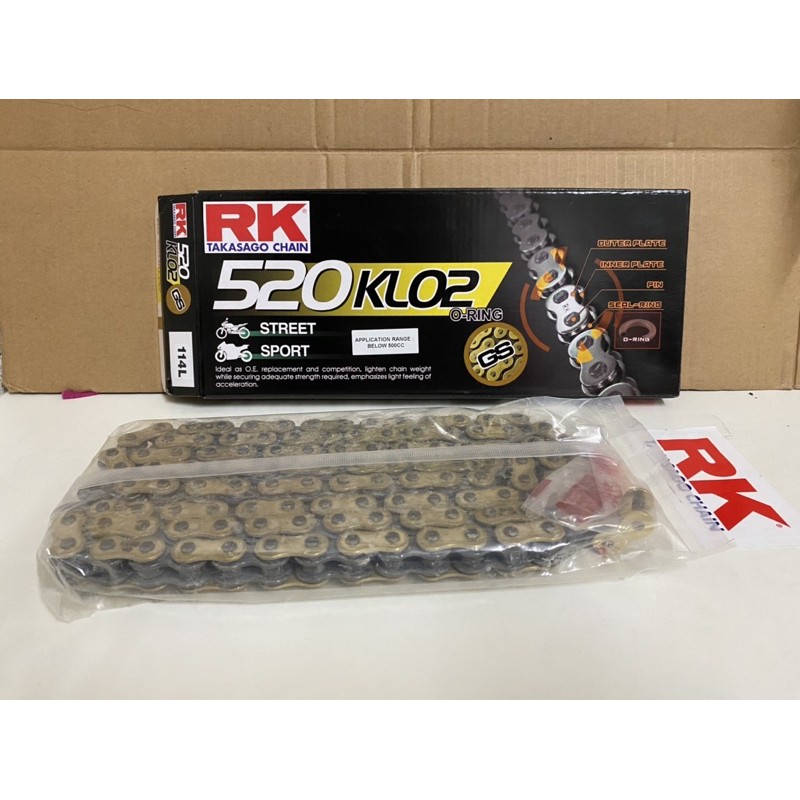 RK 520 KLO 2 O Ring O Ring GS Gold Chain 108L / 114L / 120L Rivet Type ...