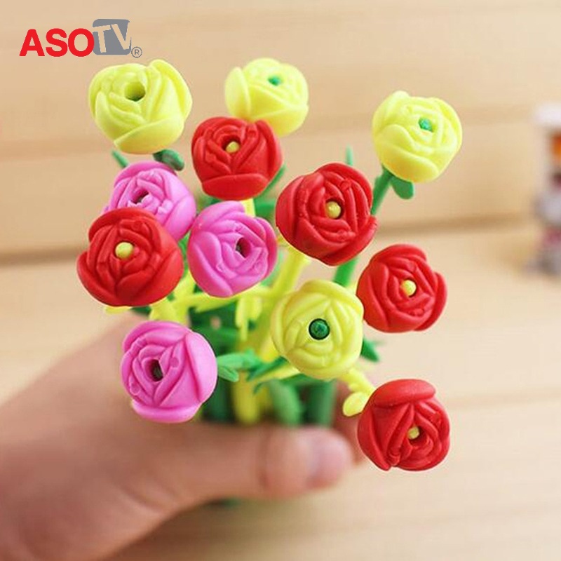 ASOTV® Rose Flower Tea Flower Gel Pen Stationery Cute Free Gift 4064 / ...