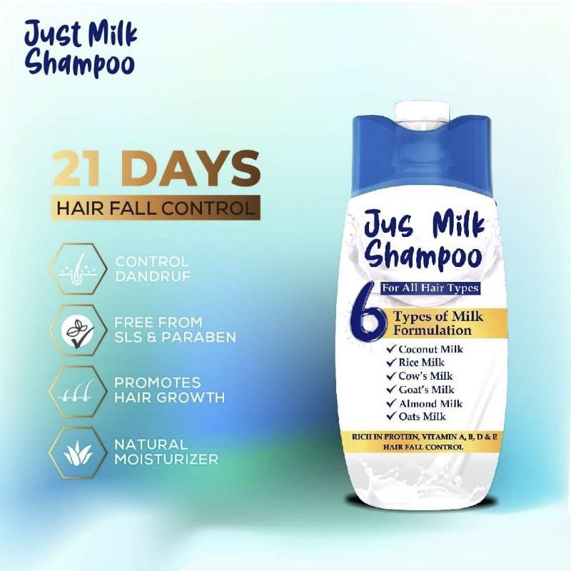 READY STOCK 💚Jus Milk Shampoo 350ml (100% Original,Old Name Just Milk ...