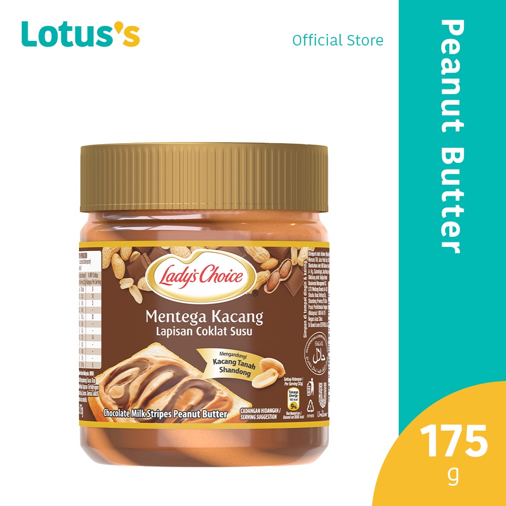 Lady's Choice Chocolate Milk Stripes Peanut Butter 175g | Shopee Malaysia