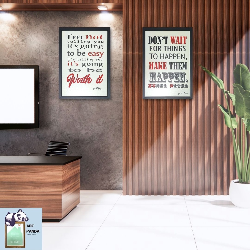 [Ready Stock] A4 Quotes Frame🎄Christmas Gift🎄VINTAGE Motivational Wall ...