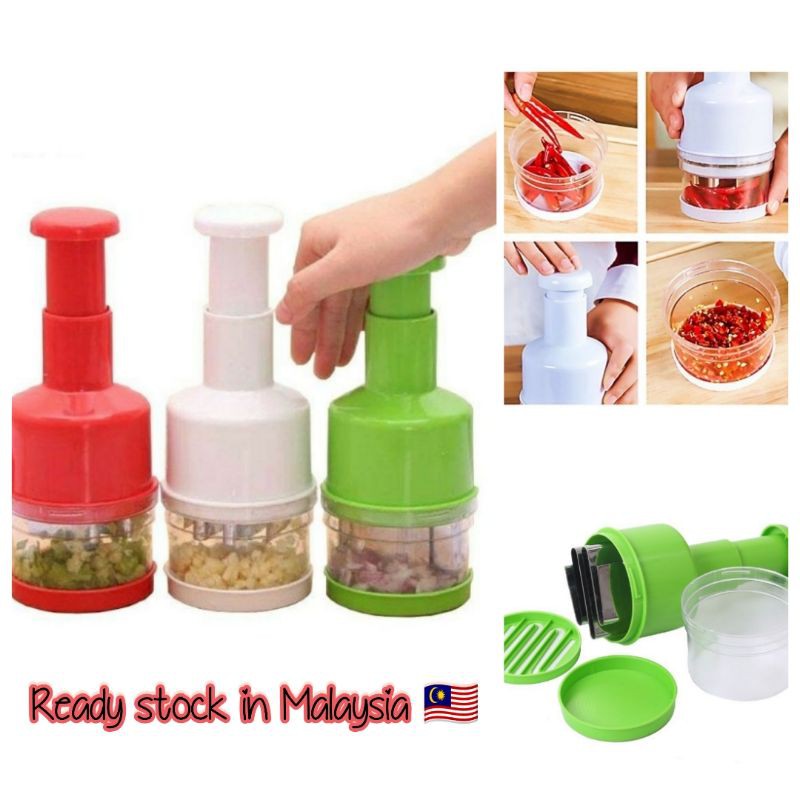Hand Press Garlic Chopper Vegetables Onion Hand Pressing Chopper Dicer ...
