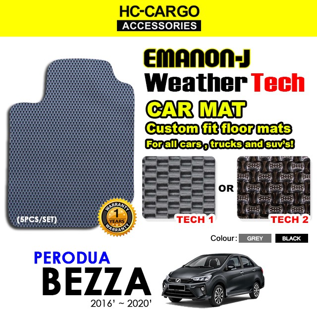 HC CARGO Weather Tech for Perodua Bezza 2016 -2020 Car Carpet Easy ...