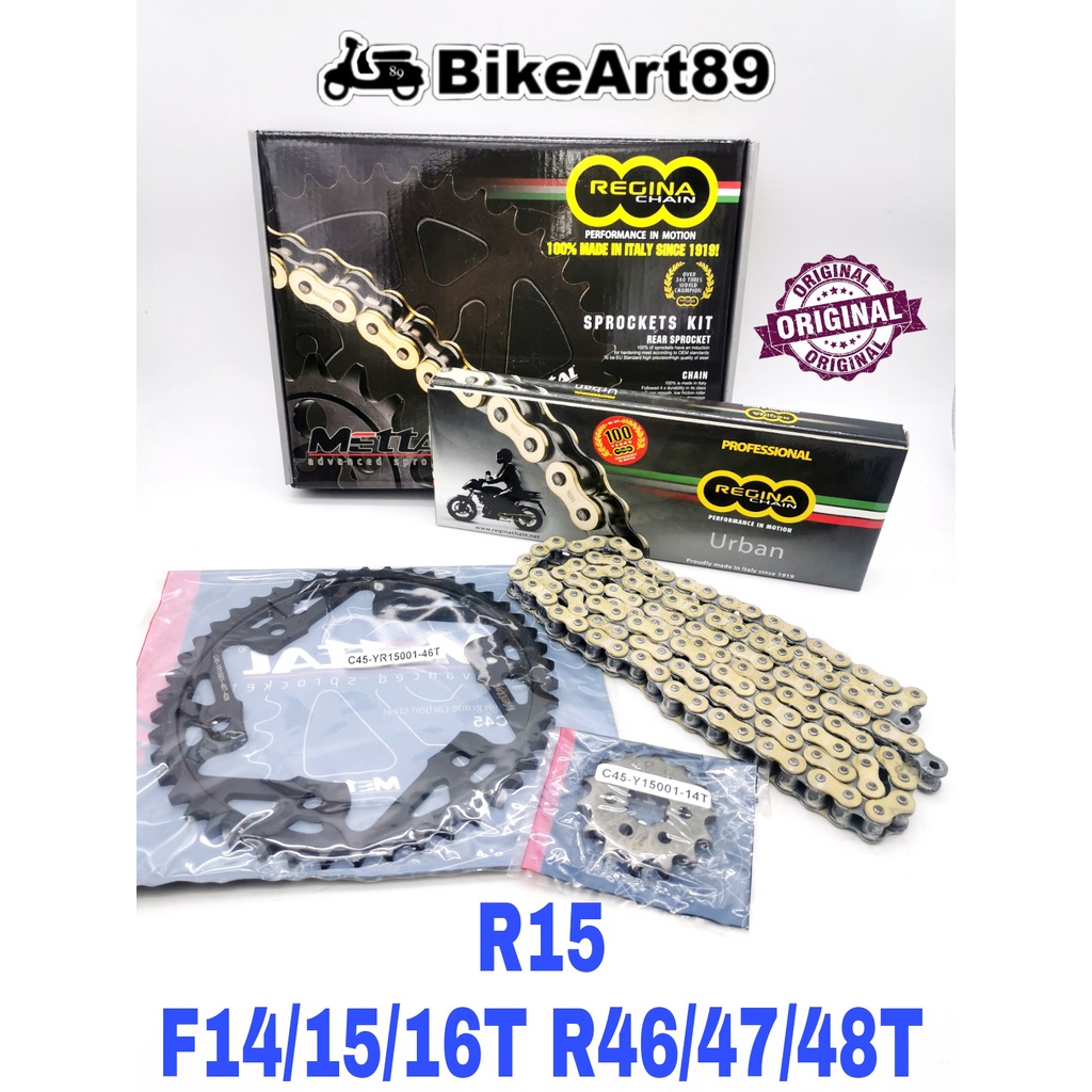 REGINA YAMAHA R15 V3 Sprocket Chain Kit Set Rantai Spoket ( Full Set ...