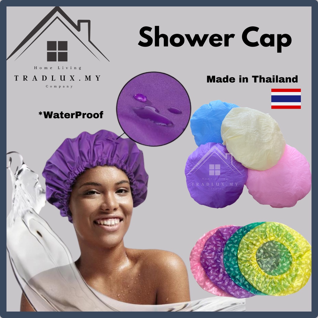 Shower Cap (Made In Thailand )Topi Mandi /浴帽 | Shopee Malaysia
