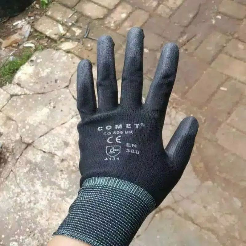 HITAM Black palm fit glove Gloves CG 805 BK | Shopee Malaysia